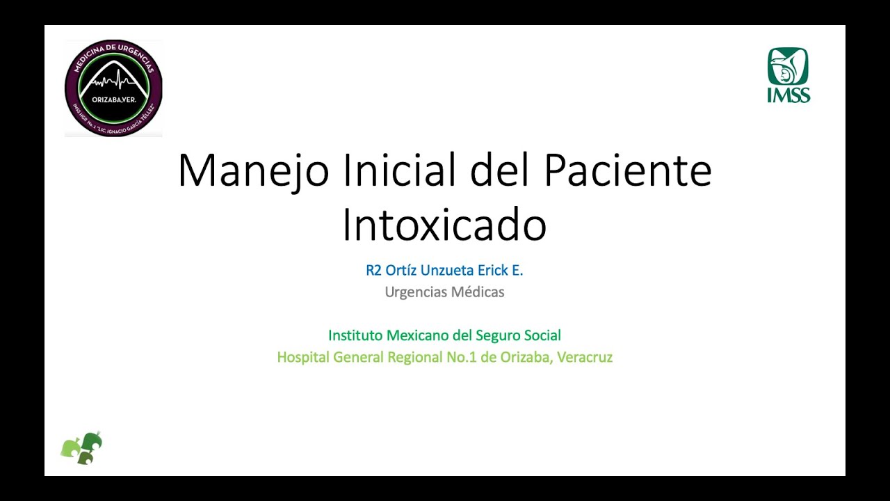 Manejo Inicial del Paciente Intoxicado - YouTube
