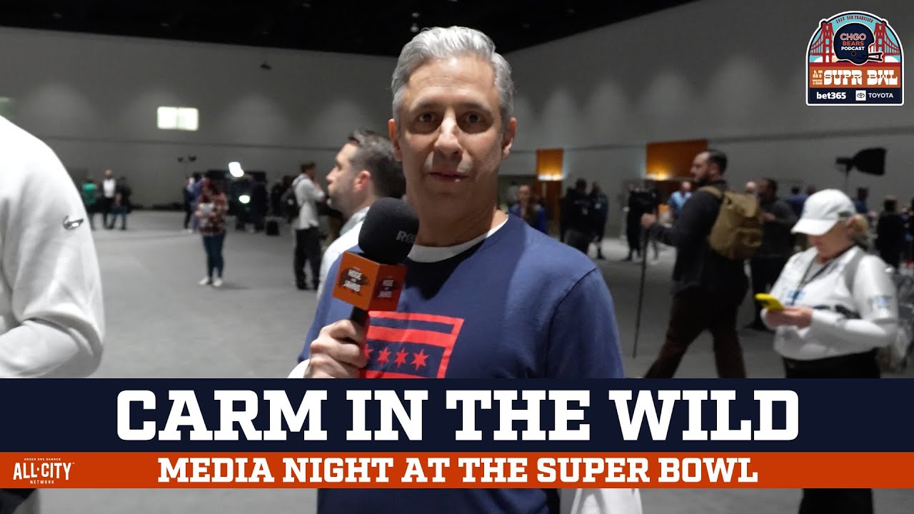 Mark Carman in the WILD at Super Bowl Media Night - YouTube