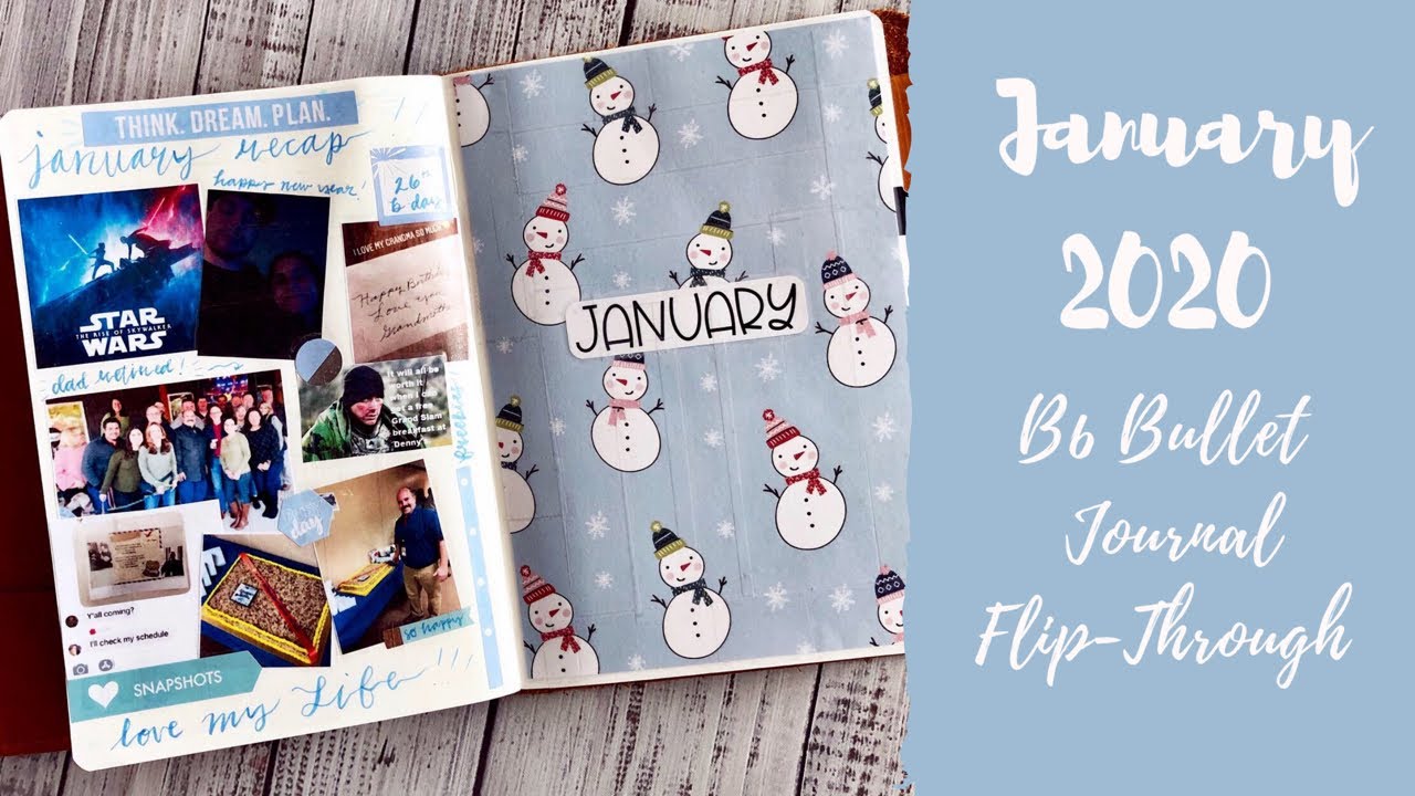 January 2020 | B6 Bullet Journal Flip-Through - YouTube