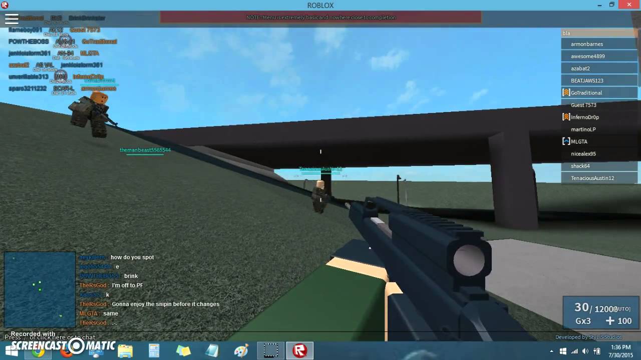 ROBLOX: WIP By StyLIS Studios | Assault, Recon, and Support Class - YouTube