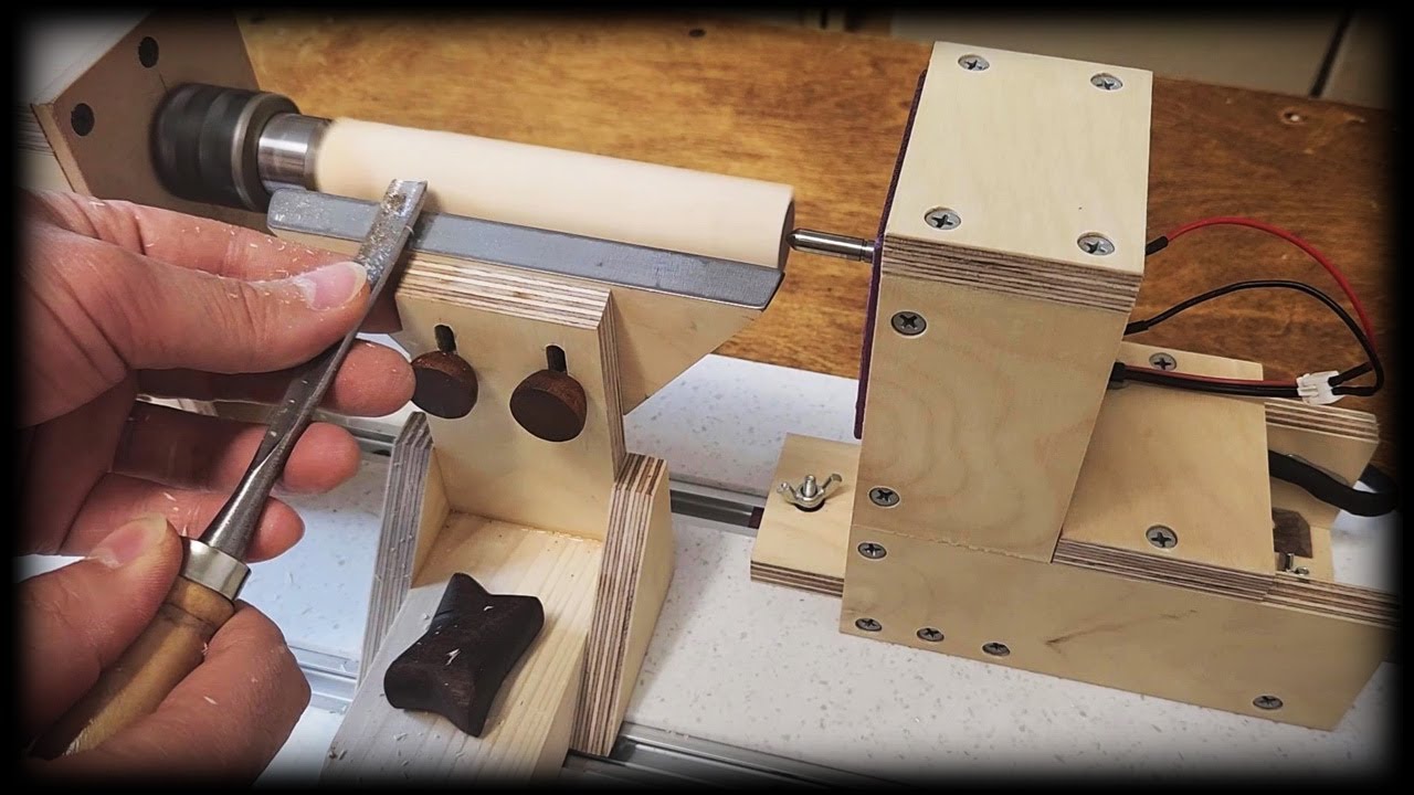 How to make a mini wood turner - Step 3: Knife rest and turning test ...