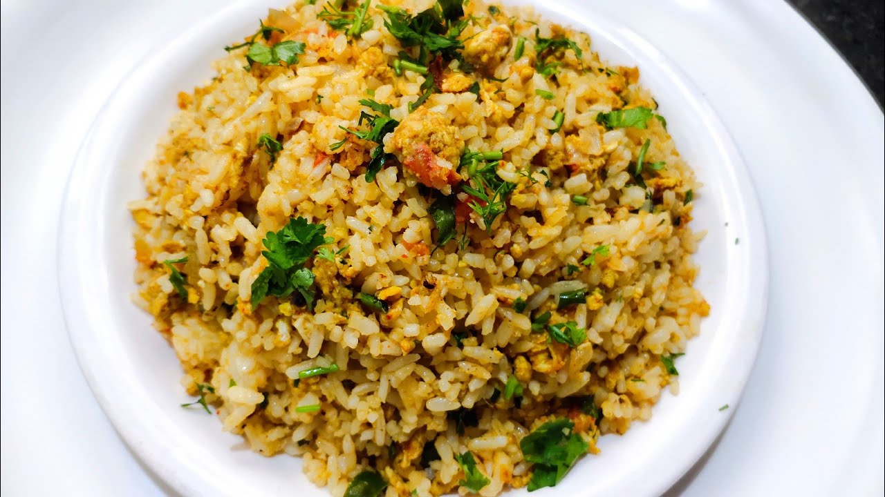 INSTANT bhurji Rice | झटपट भुरजी राईस | How To Make Egg bhurji Rice ...