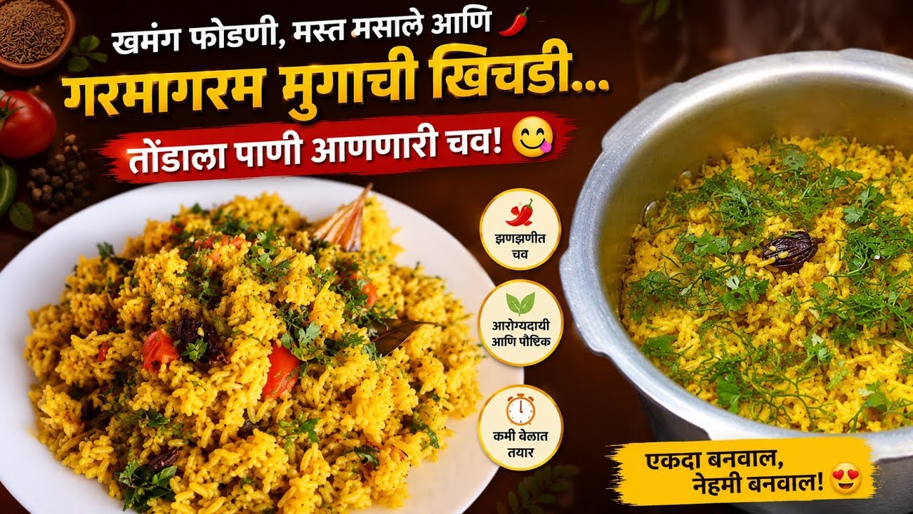 Mugachi khichdi | मसालेदार मुगाची खिचडी | Moong dal khichdi recipe ...