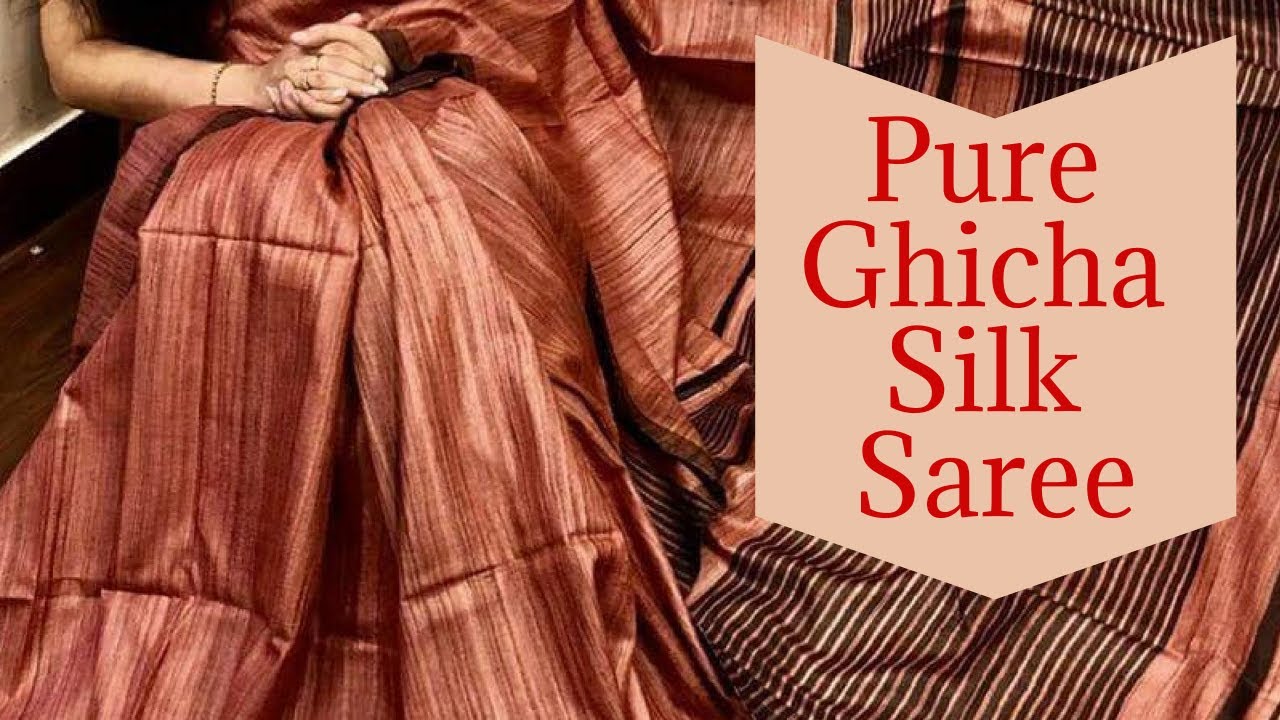Pure Ghicha silk saree | Exclusive Ghicha Silk | Pure Ghicha Silk | 100 ...