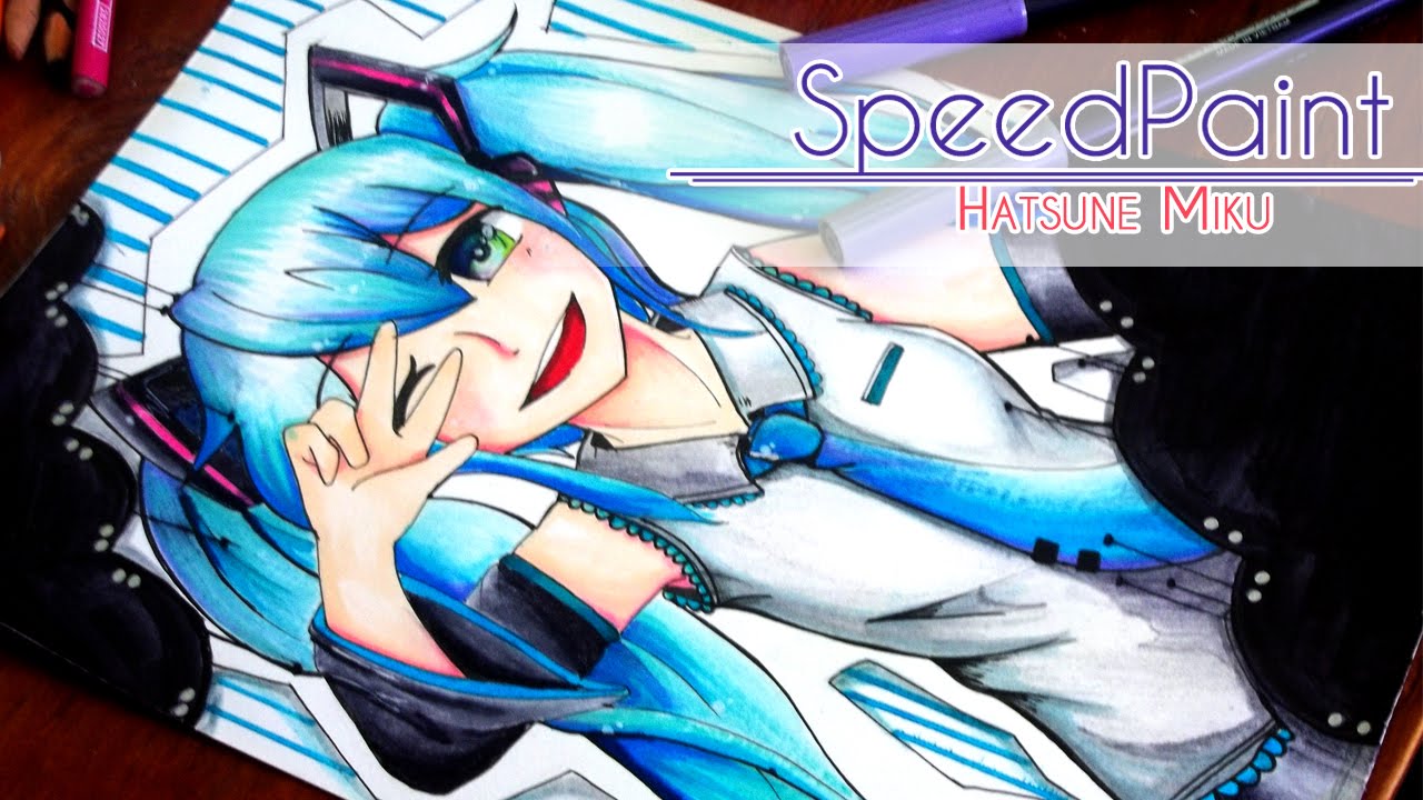 Hatsune Miku 【Speedpaint en tradicional】 - YouTube
