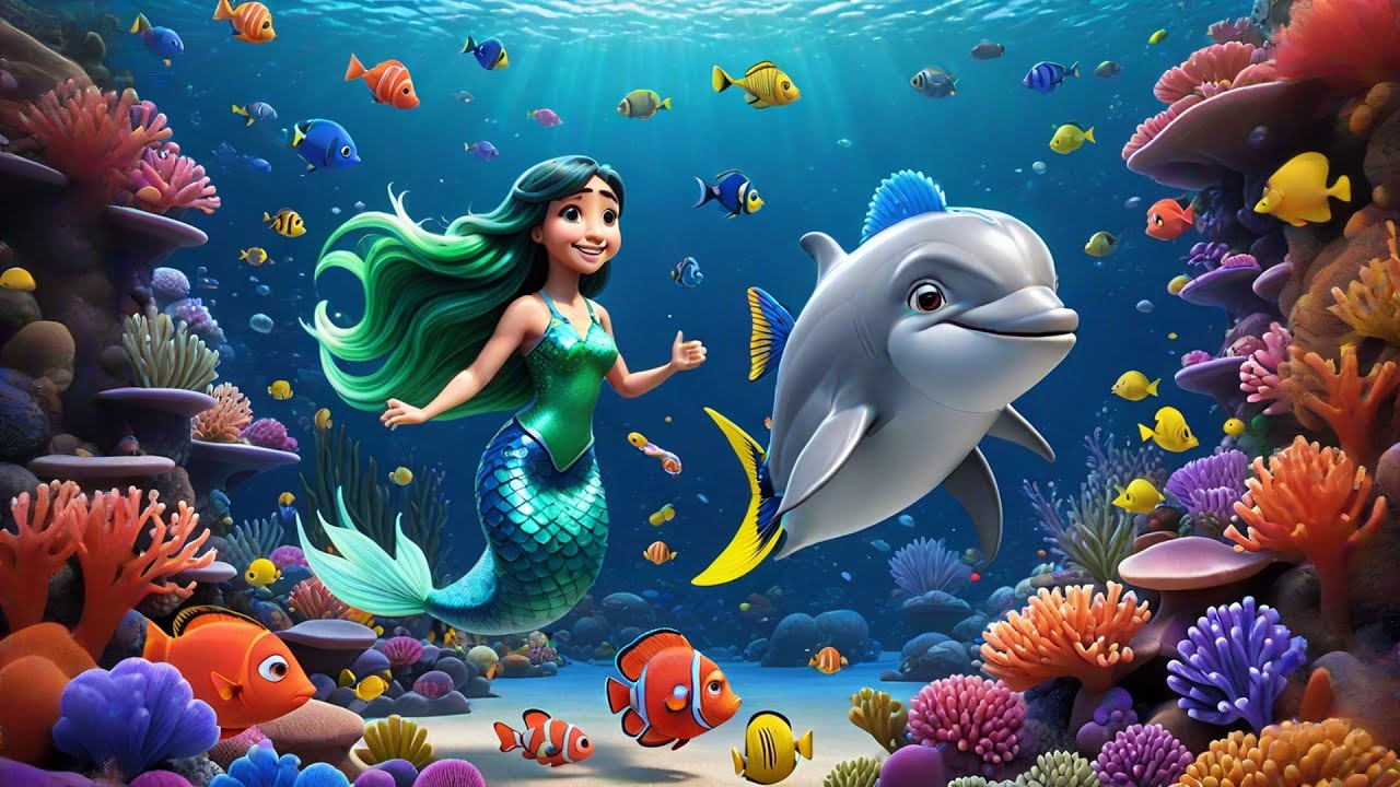 Ten Little Mermaids Under the Sea | Magical Mermaid Nursery Rhyme for ...