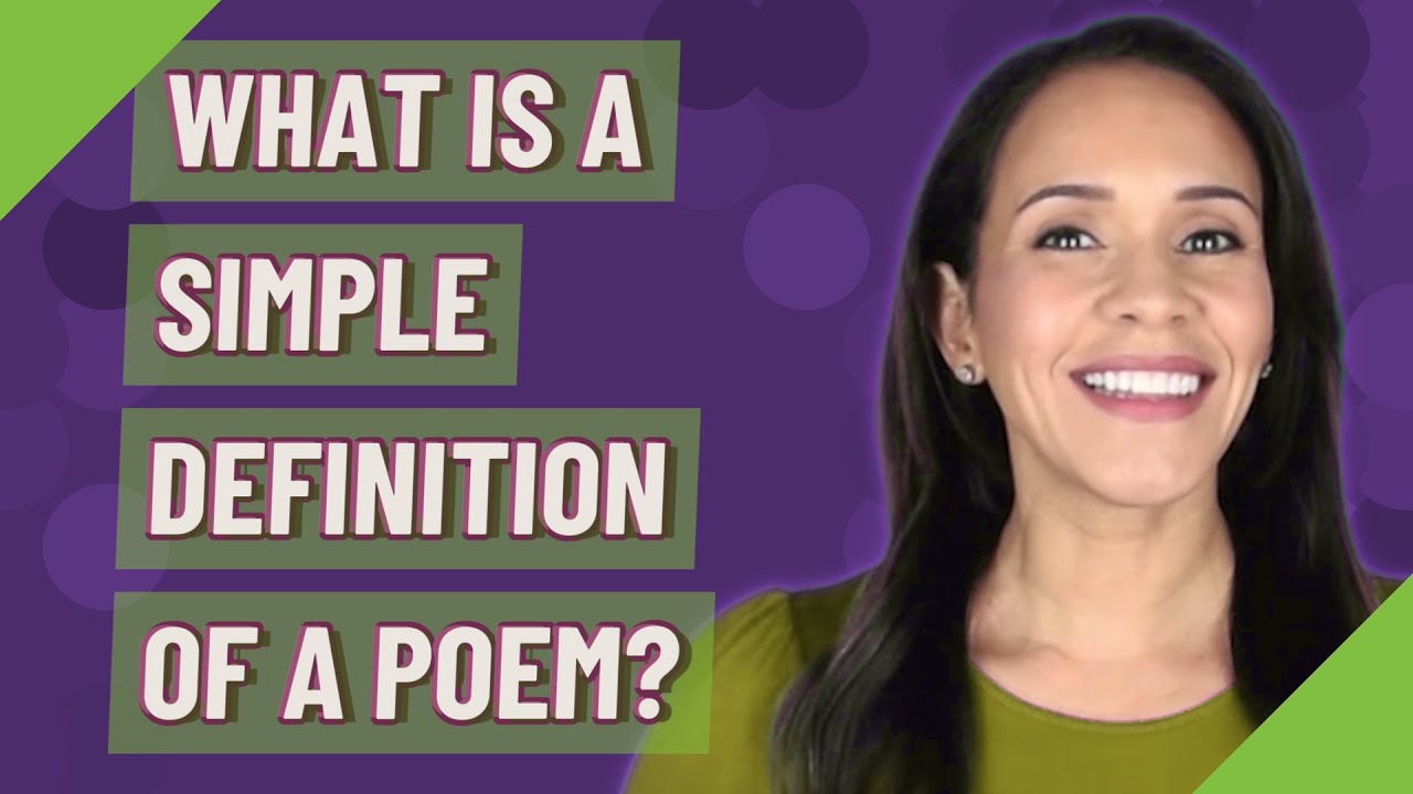 What is a simple definition of a poem? - YouTube
