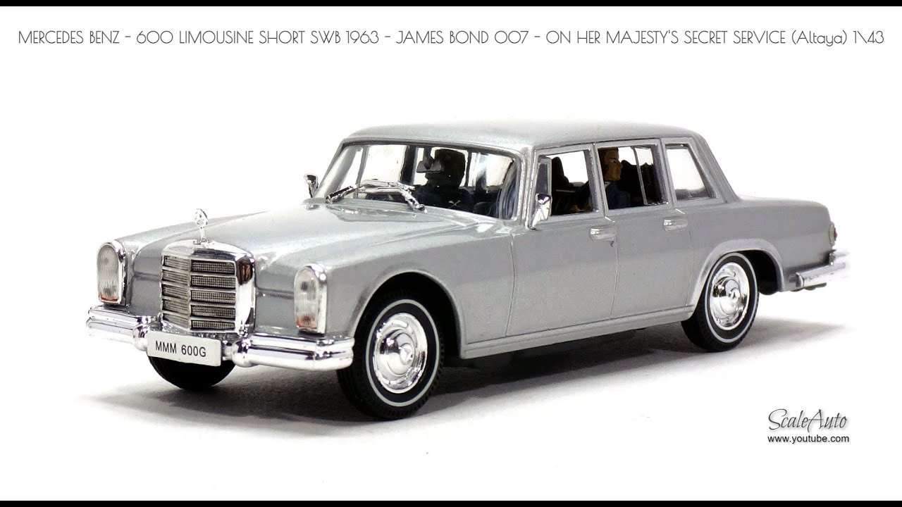MERCEDES BENZ 600 LIMOUSINE SHORT SWB 1963 JAMES BOND 007 ON HER ...