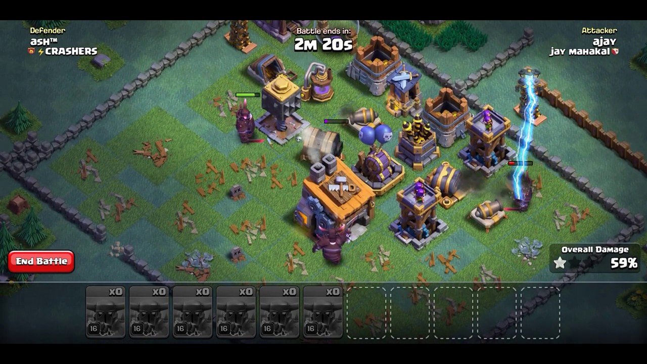 coc builders base ,,max pekka attack - YouTube