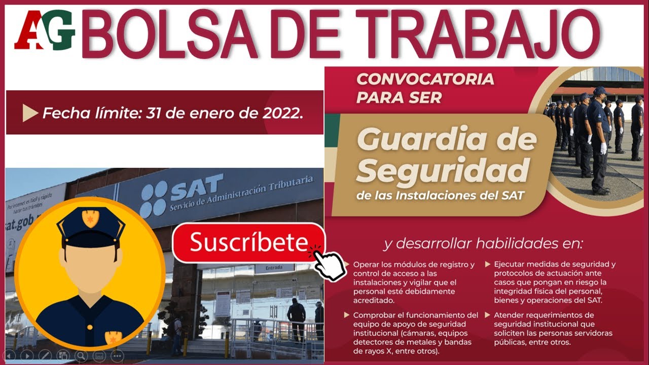 Trabaja Como Guardia de Seguridad del SAT - Requisitos/ Documentación ...