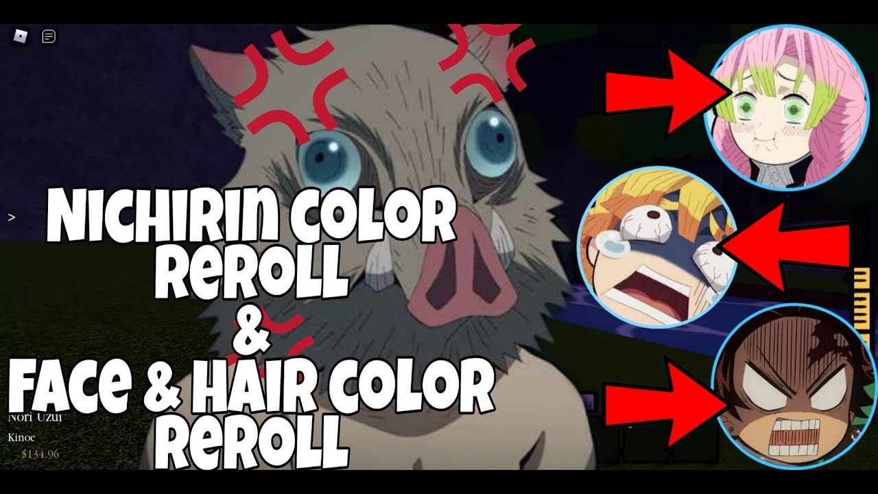 [NEW CODES +HYBRID INFO] NICHIRIN COLOR AND FACE & HAIR COLOR REROLL ...