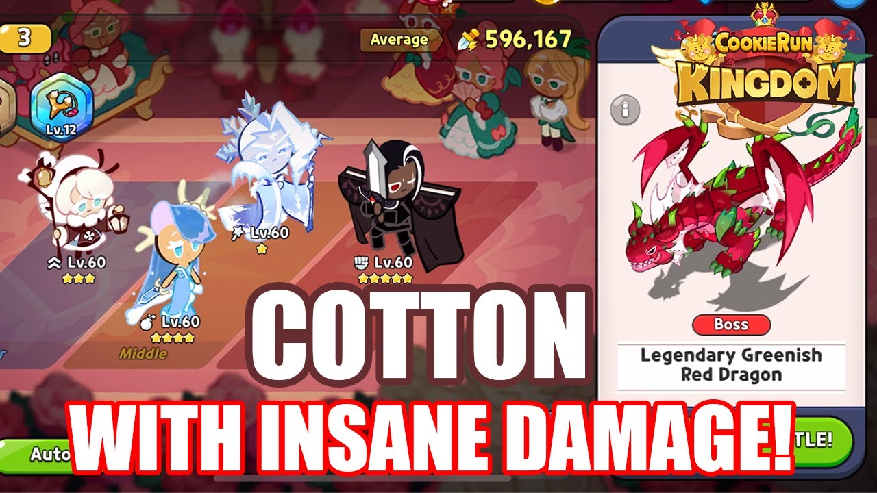 Cotton Cookie with Insane Damage against 12-30 Final Boss! Cookie Run ...