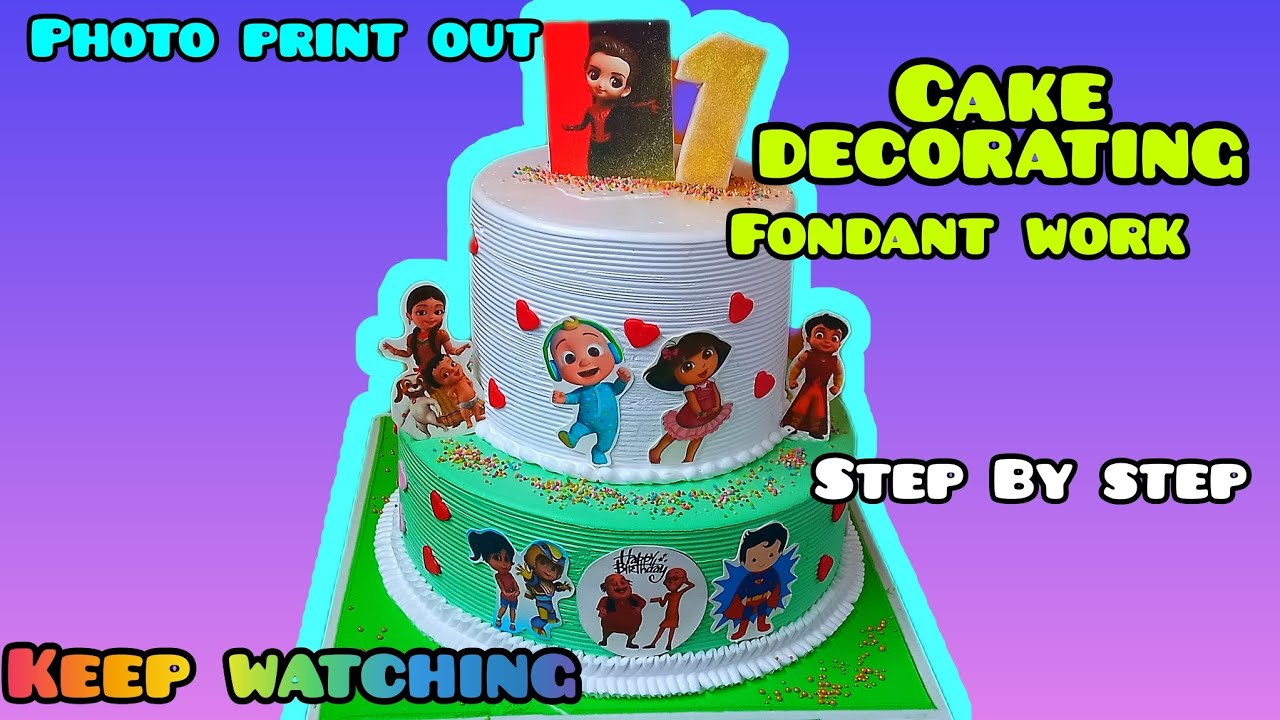 step cake making in fondant work - YouTube