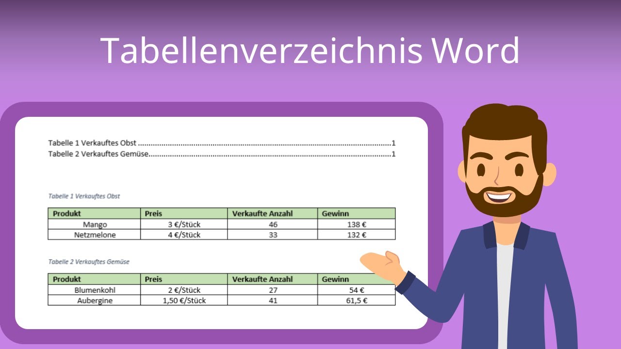 Tabellenverzeichnis Word erstellen: So geht's! - Studyflix - YouTube
