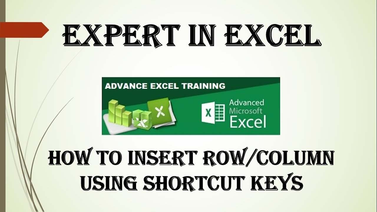 08 HOW TO INSERT ROW COLUMN USING SHORTCUT KEYS - YouTube
