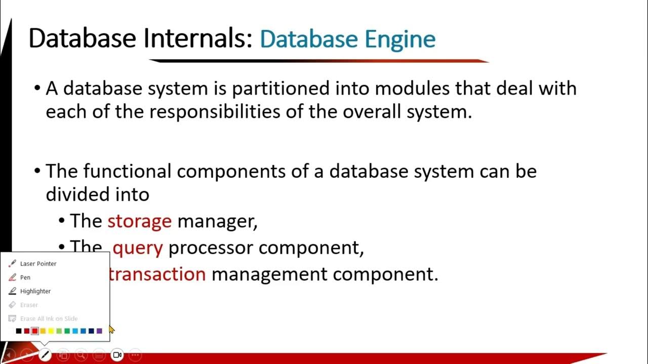Database Internals : Database Engins | Storage | Query | Transaction | Lectuere by Dr. MHM - YouTube