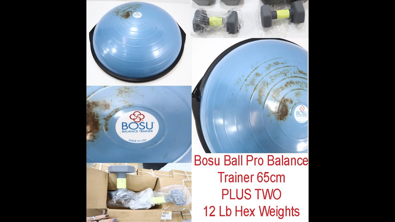 Bosu Ball Pro Balance Trainer Exercise At Home Commercial Professional ...