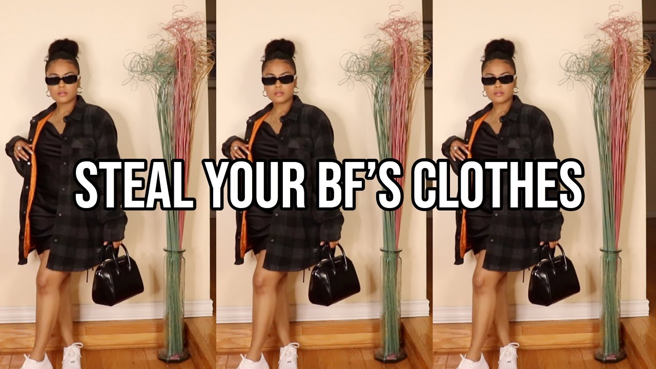 STYLING MY BOYFRIEND'S CLOTHES (HOW TO STYLE MENS CLOTHING) - YouTube