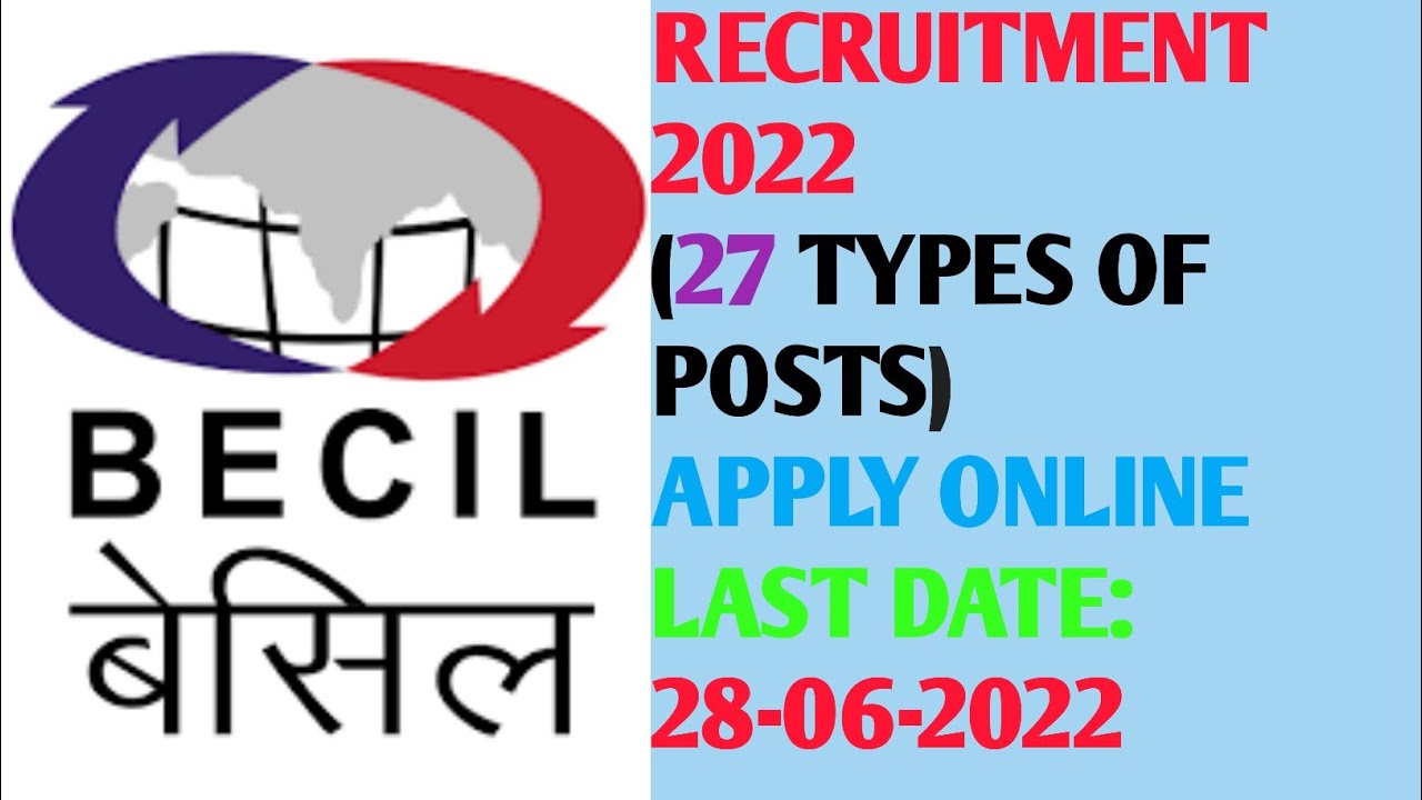 BECIL RECRUITMENT 2022 /APPLY ONLINE /REGISTRATION PROCESS #Skinfo ...