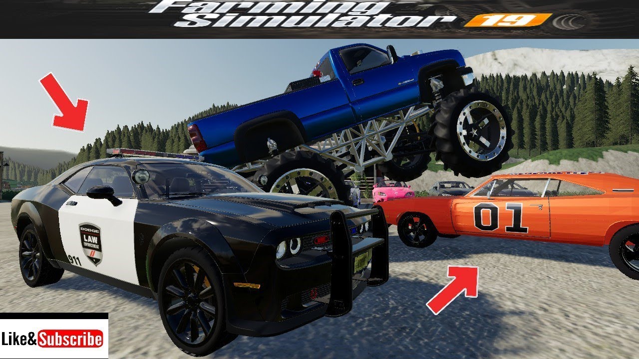 FS19 | NEW VEHICLE MODS | SHOWCASE | DODGE DEMON POLICE CHALLENGER ...