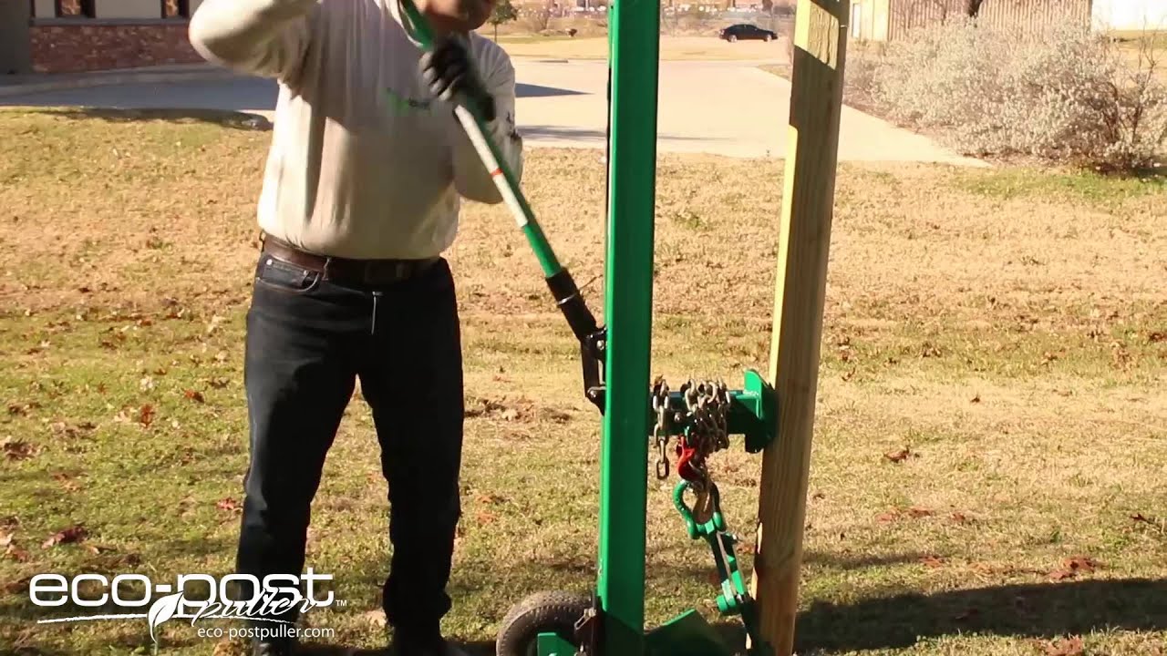 Eco Post Puller Wood Post Extraction - YouTube