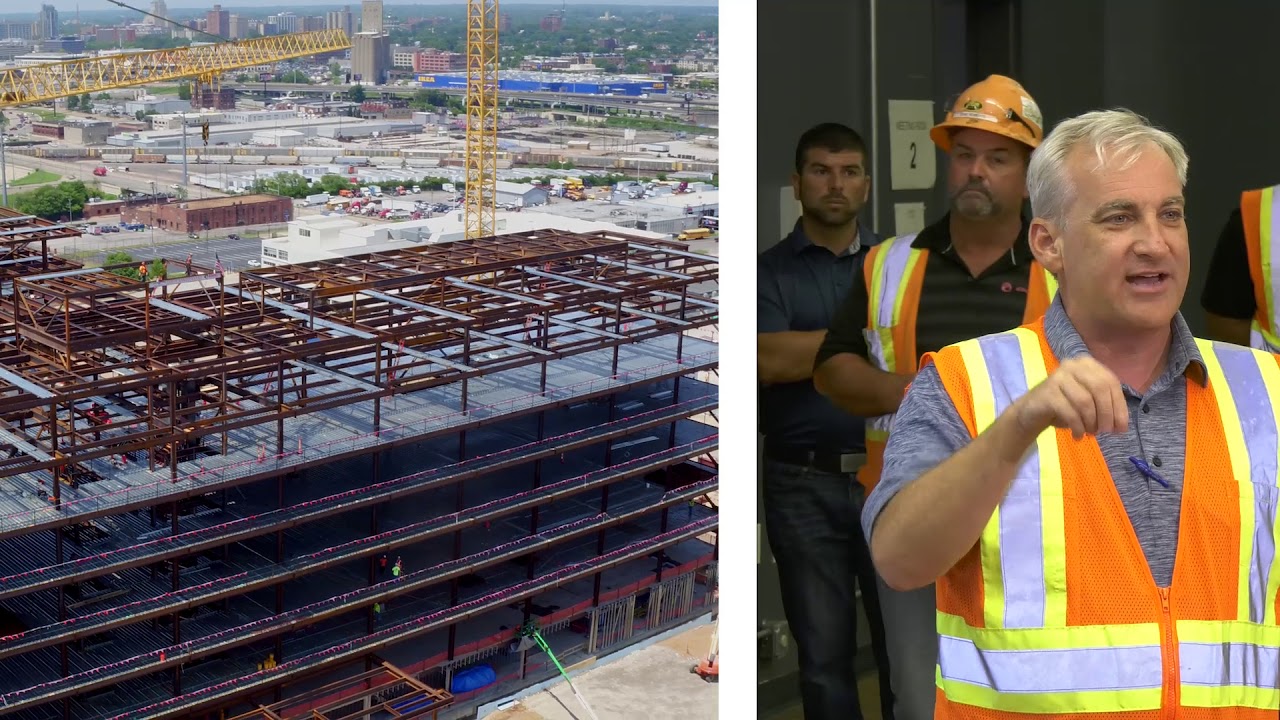 Building construction topping out ceremony video and drone production ...