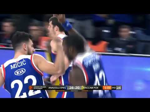 Bryant Dunston 14 Pts (Anadolu Efes-Maccabi: 90-77)