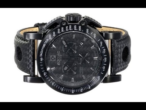 Zodiac ZMX Men's ZO8567 Racer Analog Display Swiss Quartz Black Watch ...