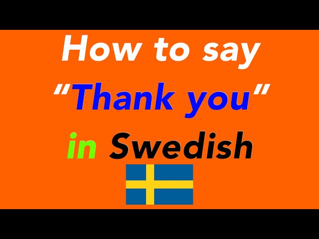 Thank You In Swedish