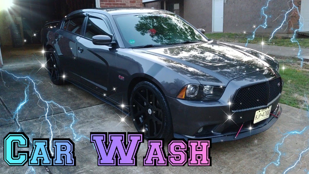 Hand washing my Dodge Charger! - YouTube