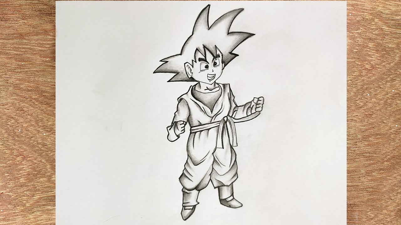 How To Draw Kid Goku | Anime Drawing - YouTube