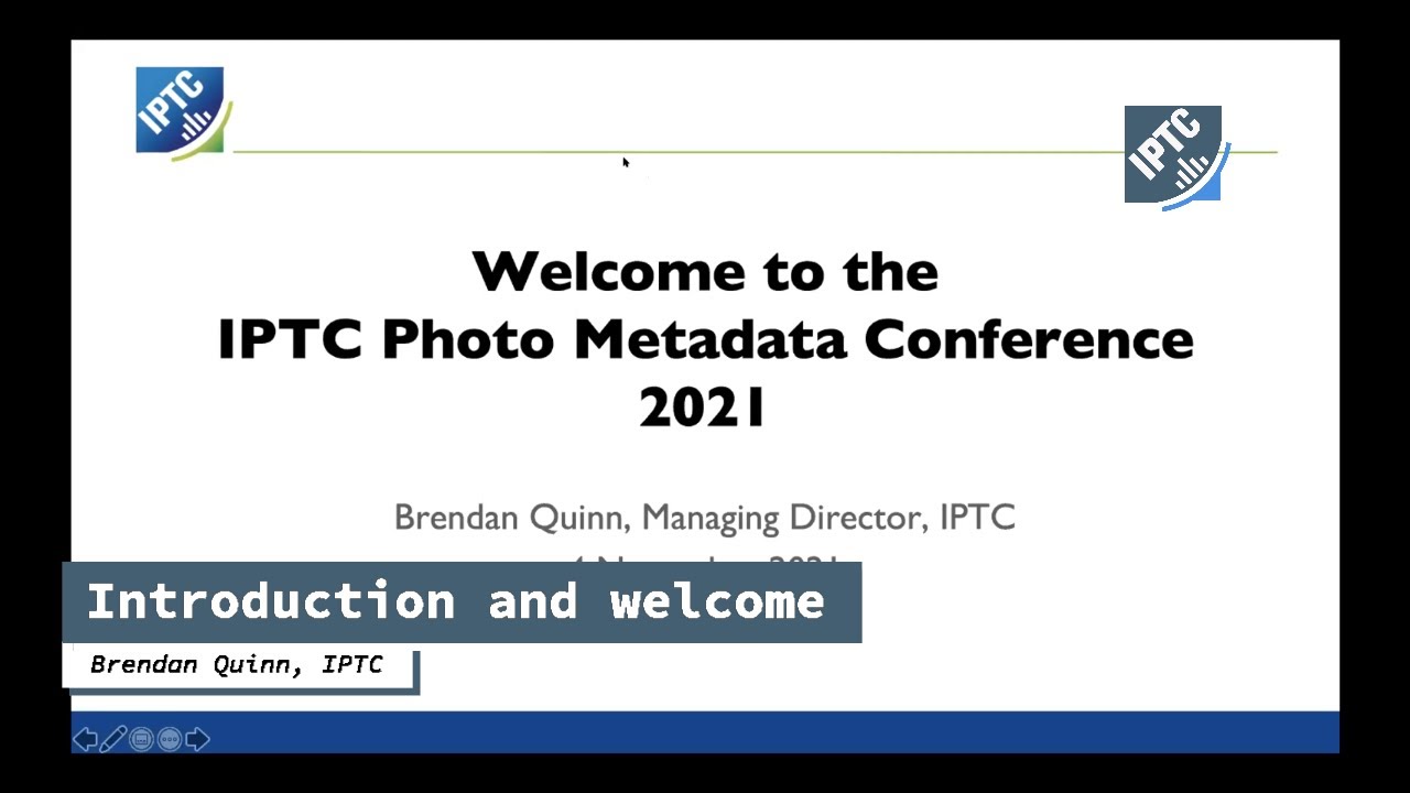 Introduction and welcome - IPTC Photo Metadata Conference 2021 - YouTube