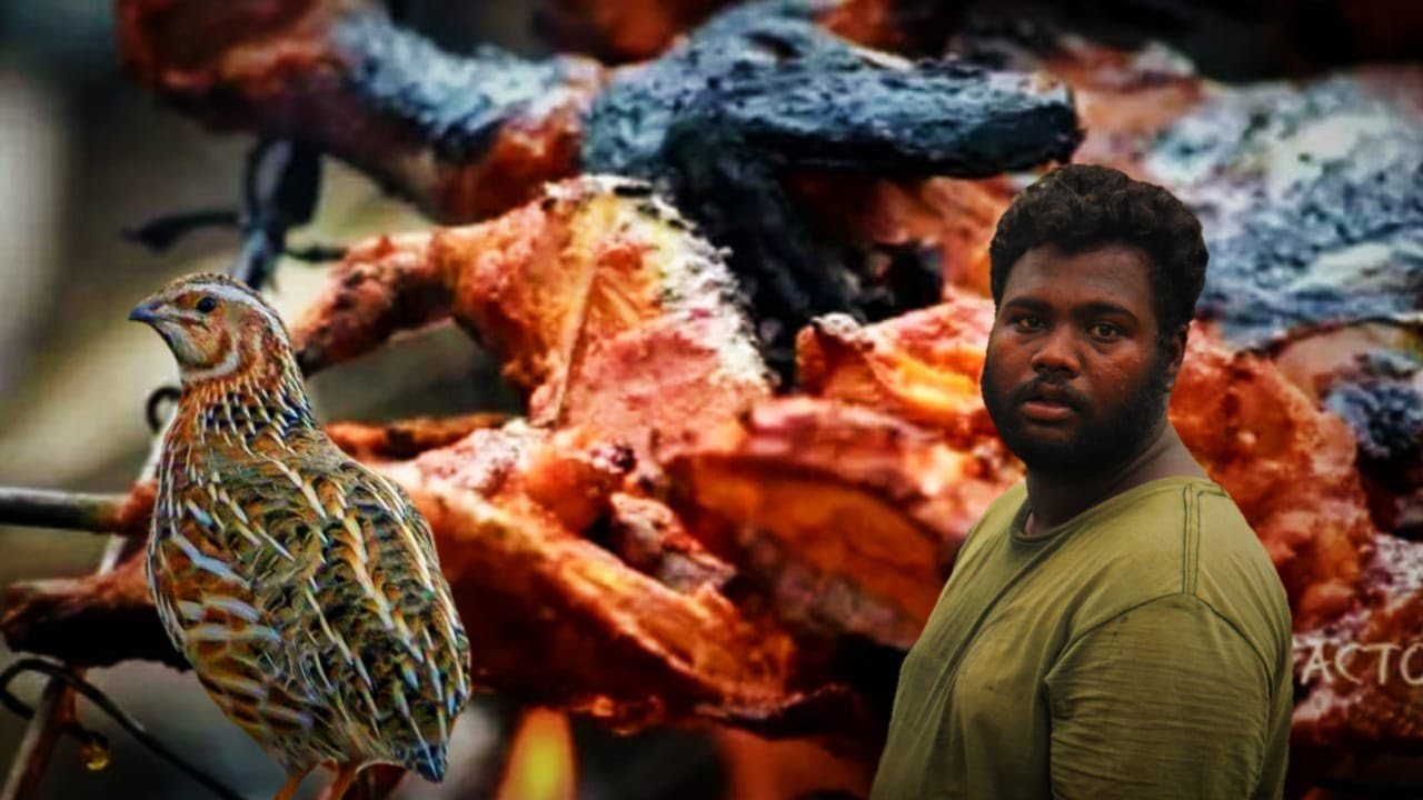Quail bird tandoori/cooking with friends full of joy and excitement ...