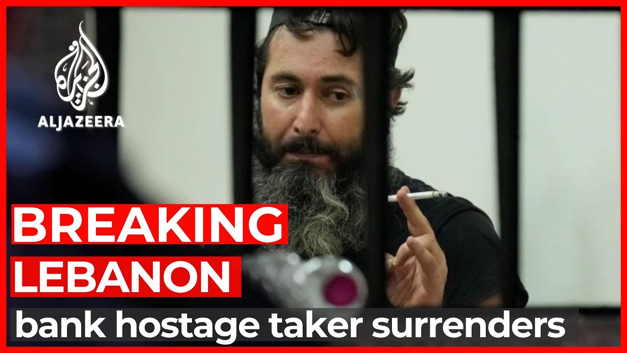 Hostage standoff at Beirut bank ends with gunman’s surrender - YouTube