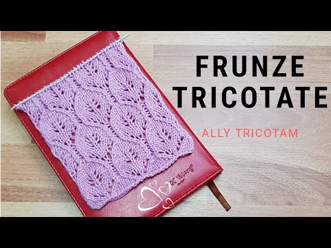 Model frunze tricotate. Knit leaves. - YouTube