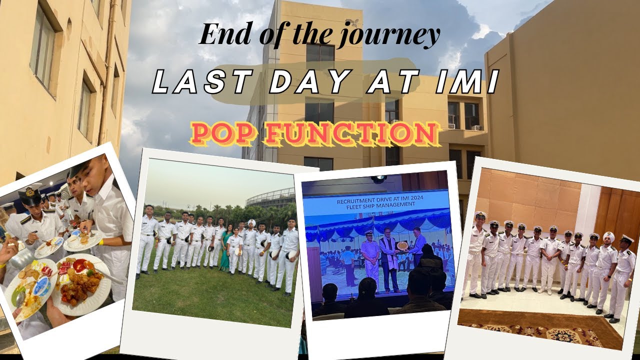 P.O.P Function | My last day at IMI | Merchant navy training - YouTube