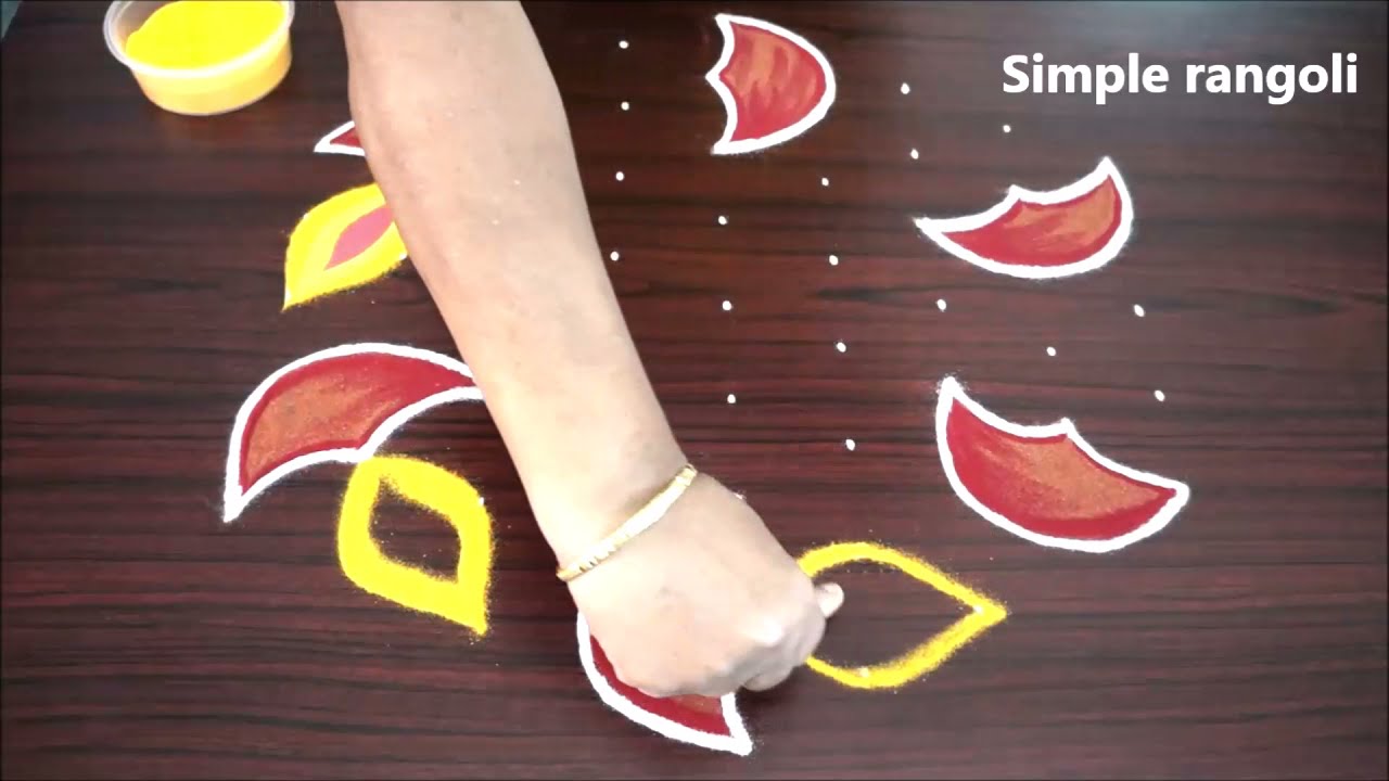 Simple Rangoli Designs for Diwali 2021 | Deepam kolam Deepavali for ...