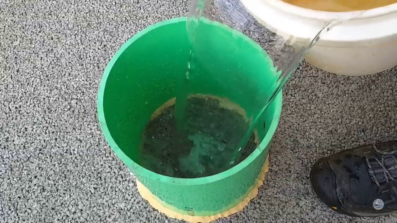 Permeable pavement infiltration test - YouTube