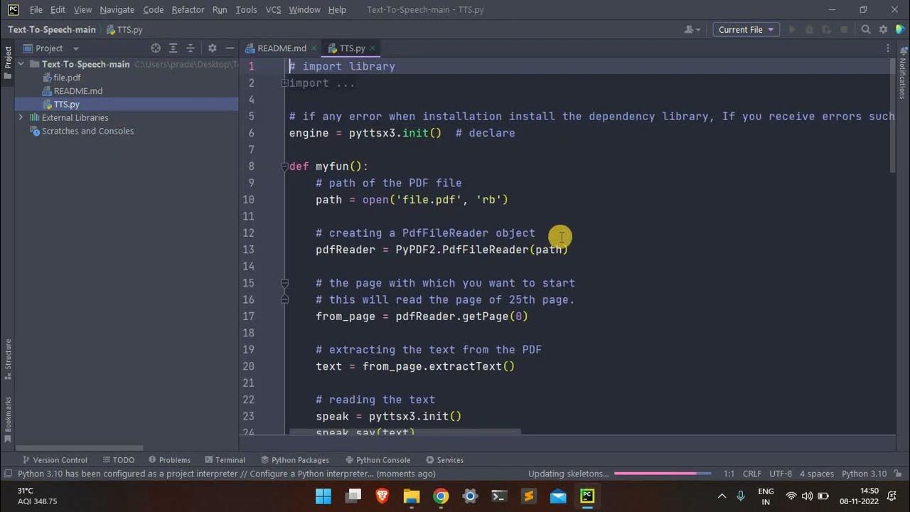 NLP Project : TEXT TO SPEECH - YouTube