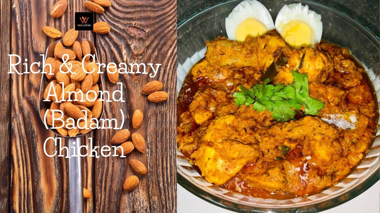 Rich & Creamy Almond (Badam) Chicken - YouTube