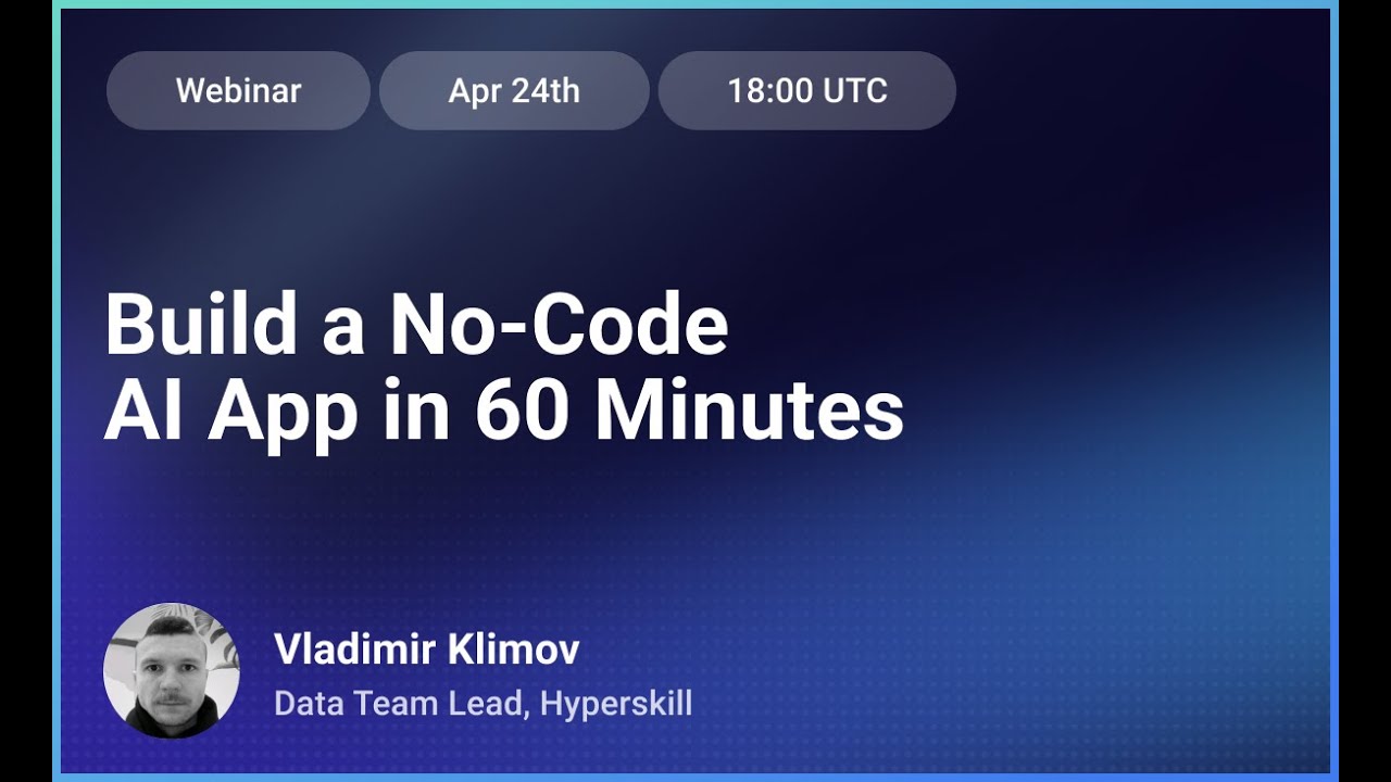 Build a No-Code AI App in 60 Minutes - YouTube
