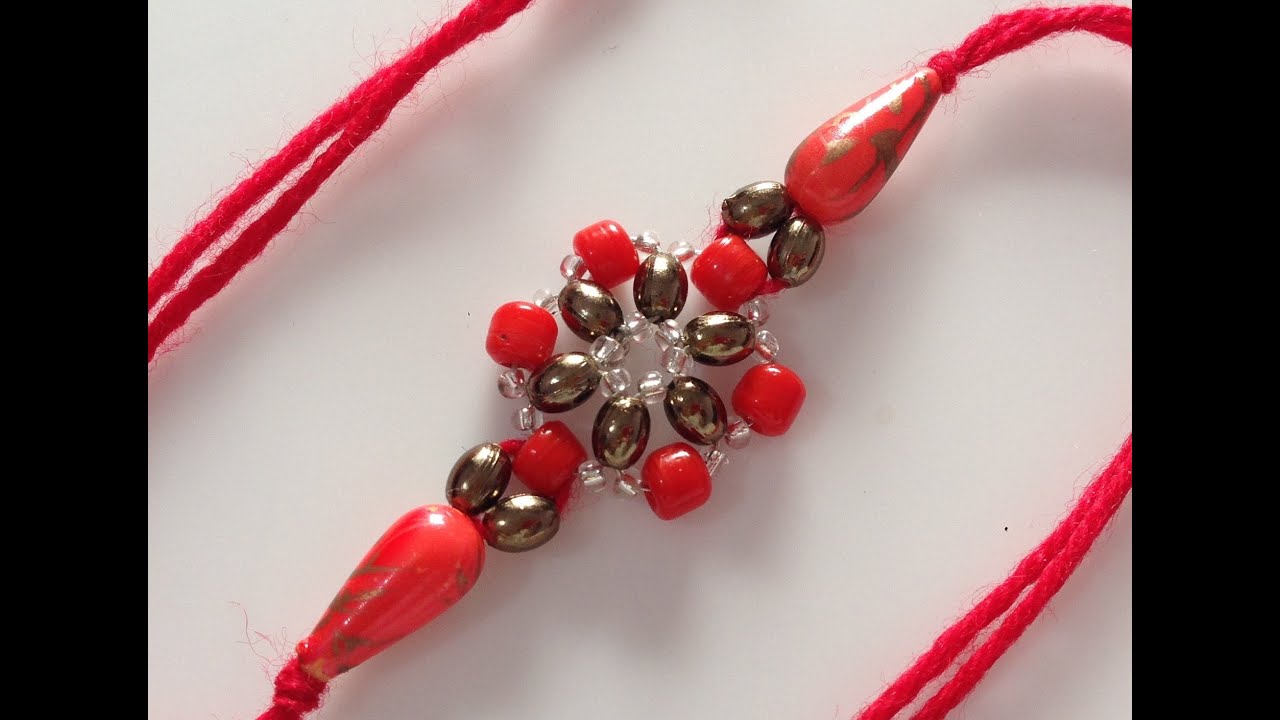 how to make beaded rakhi (bracelet) | DIY rakhi for rakshabandhan ...