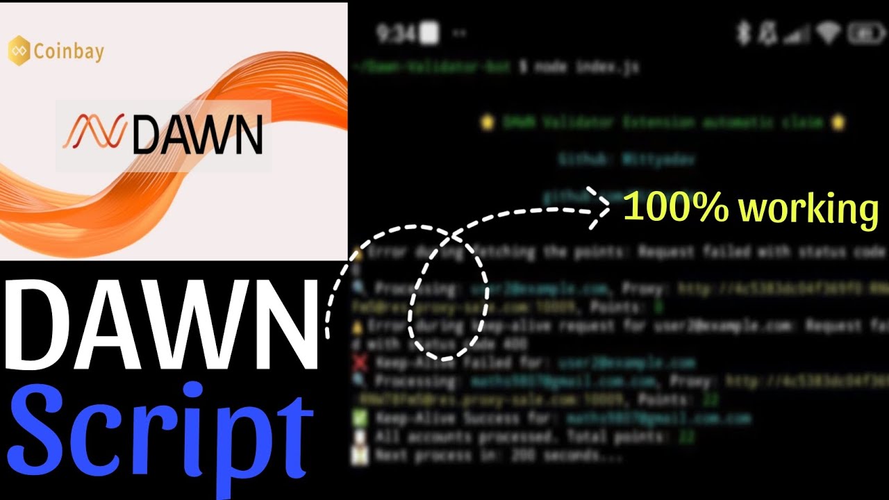 DAWN SCRIPT || 💯% WORKING #DAWN #script #airdrops - YouTube
