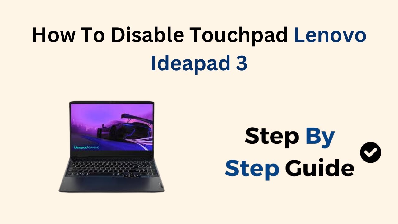 How To Disable Touchpad Lenovo Ideapad 3 - YouTube