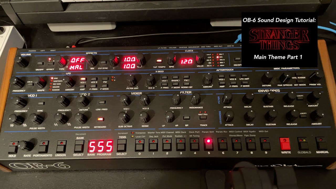 Stranger Things Theme: OB-6 sound design tutorial: How to make the ...