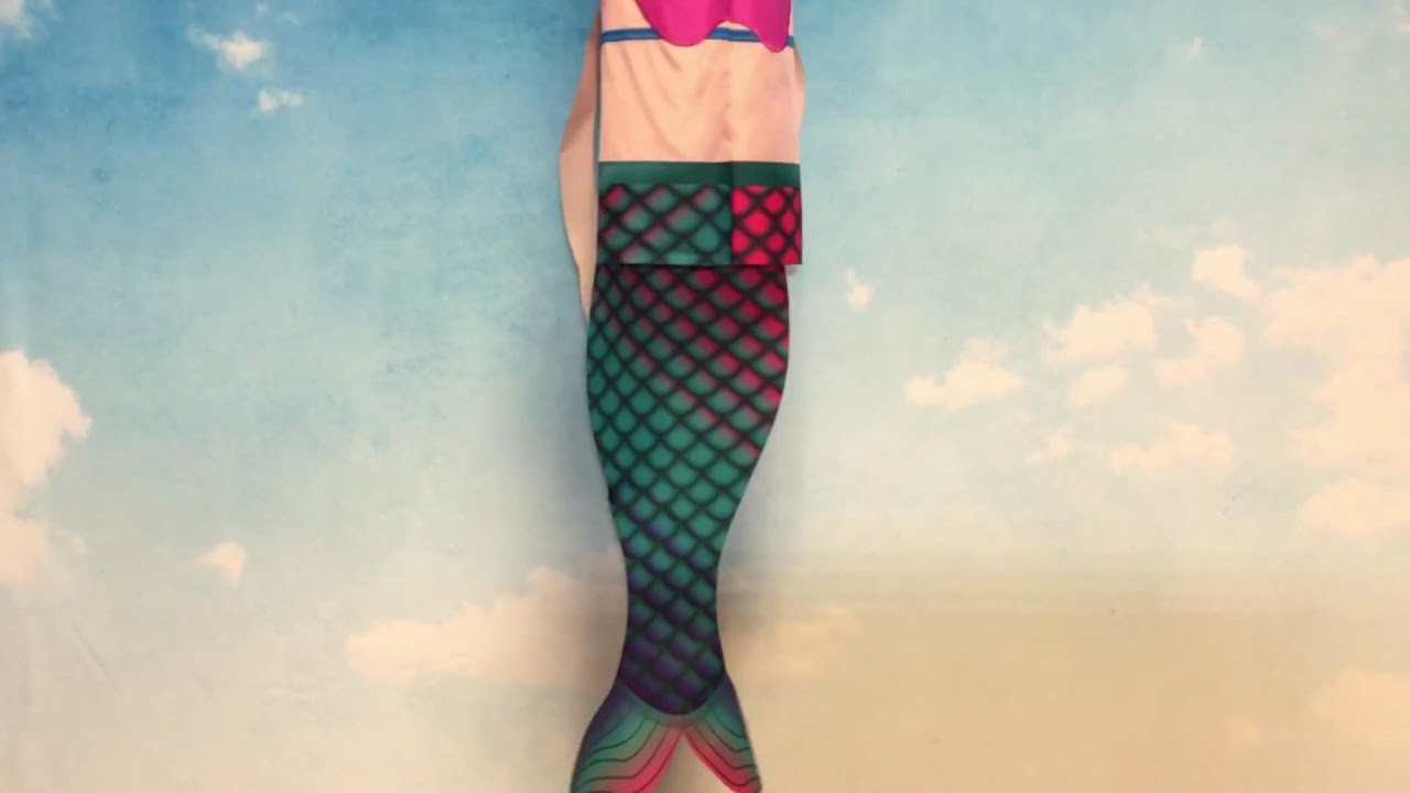40" Mermaid Breeze Buddy Windsock: 360° View - In the Breeze - YouTube