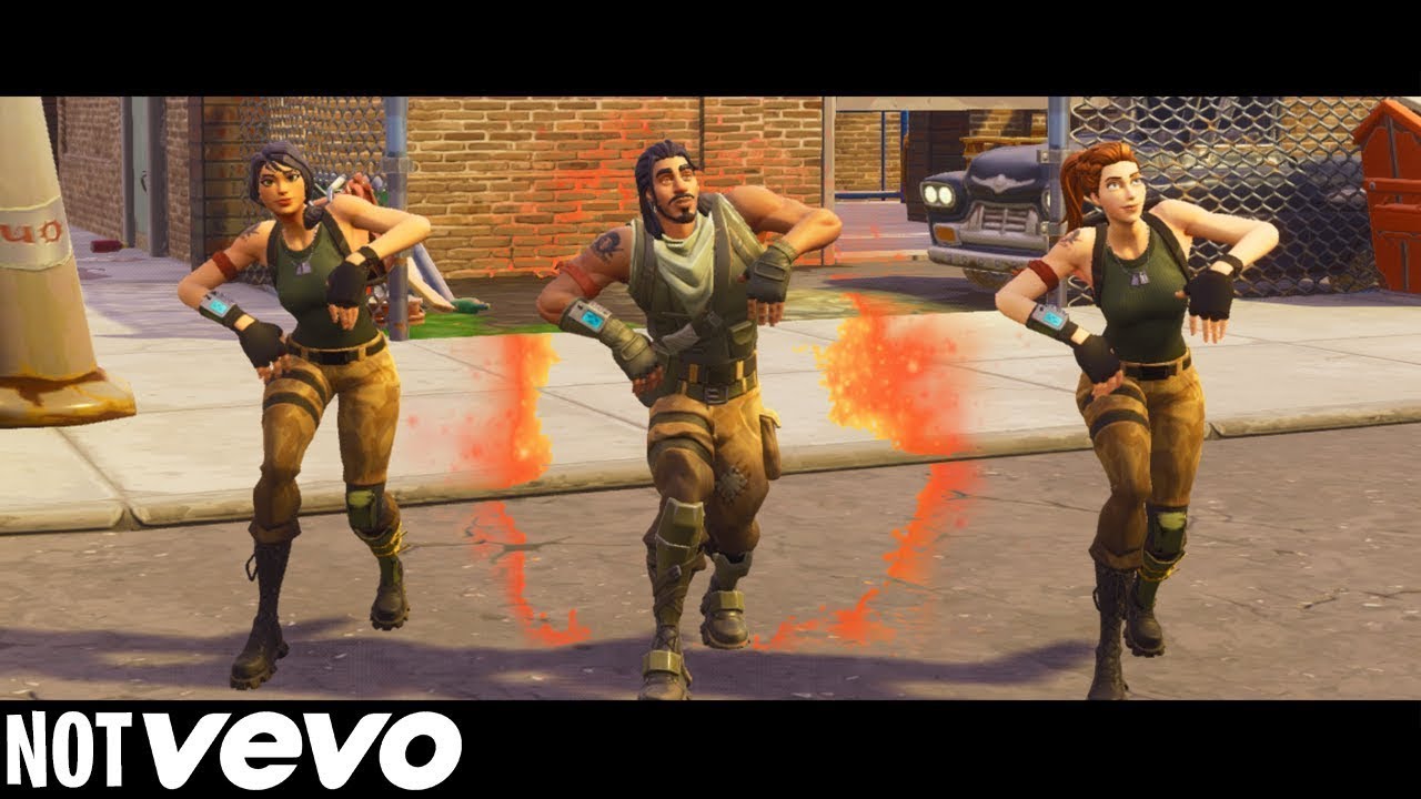 FORTNITE DEFAULT DANCE EMOTE DANCE MOVES 1 HOUR - YouTube