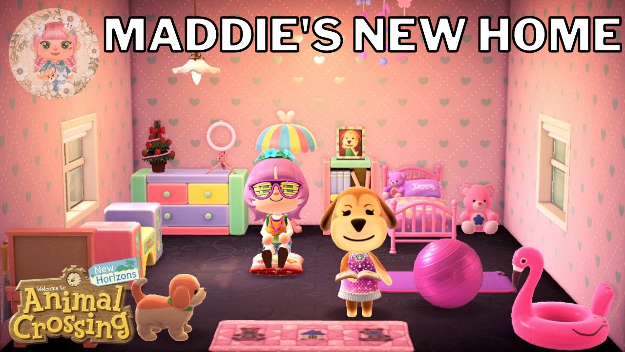 🐶 MADDIE home 🏠 got remodeled on my island 🏝️ !!! #acnh # ...