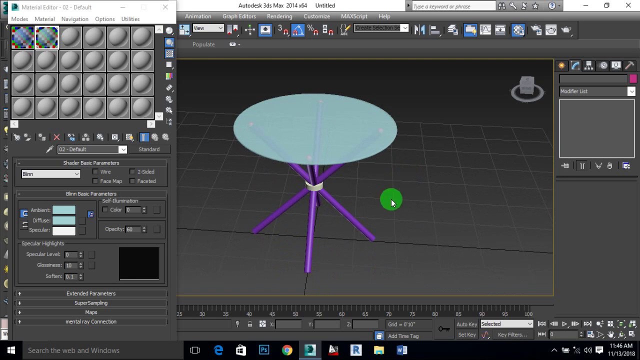 3Ds Max table - YouTube