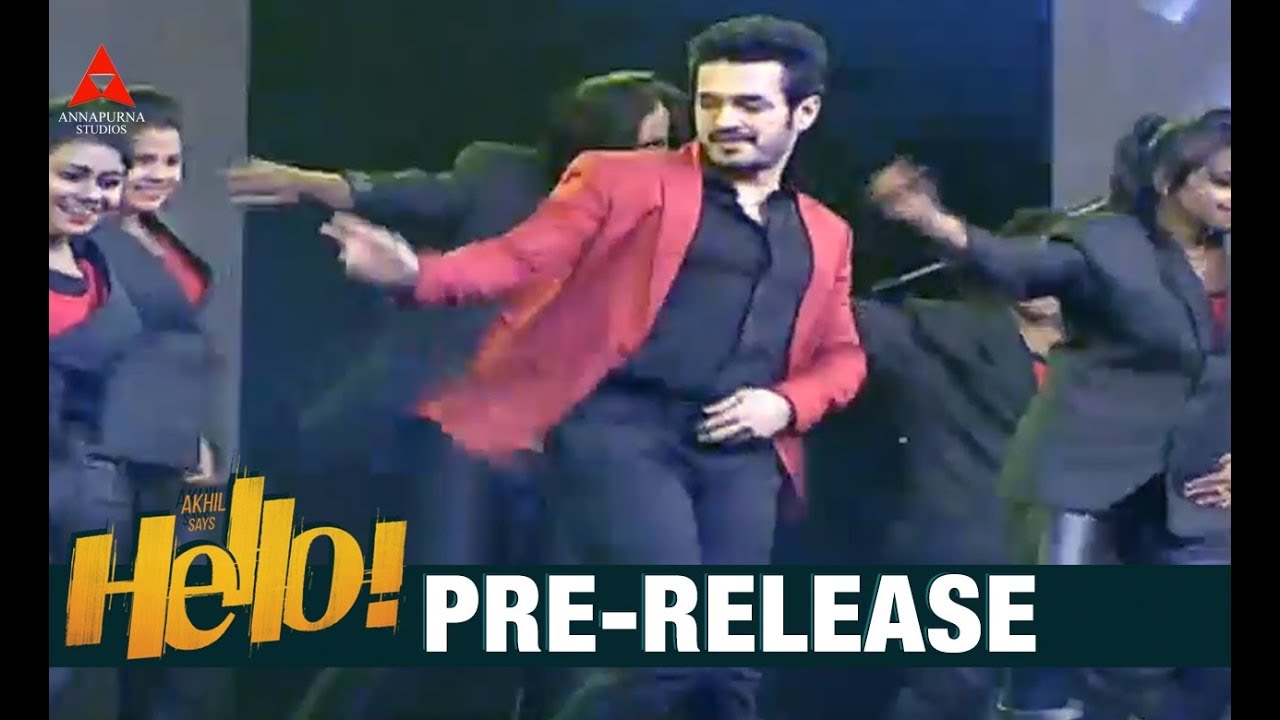 Akhil Akkineni Dance Performance For HELLO Title Song At Pre Release ...